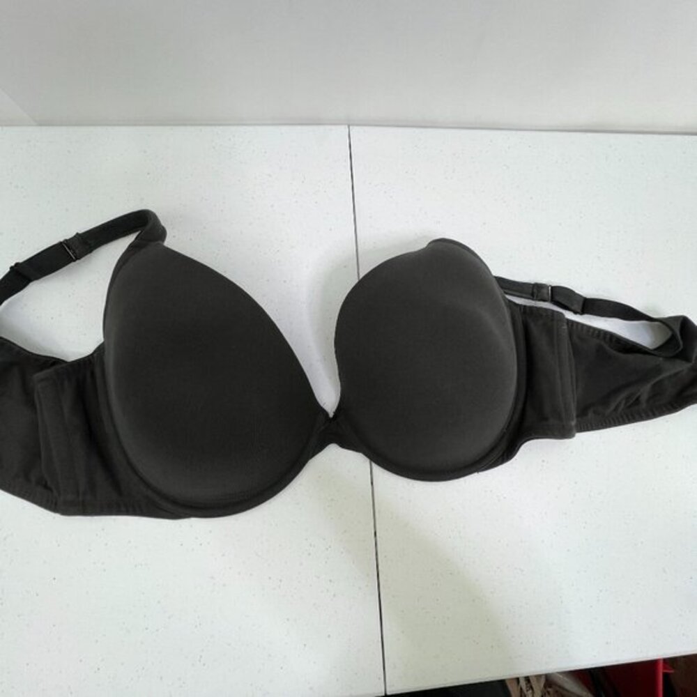 Cacique 50dd Plunge Bra Black Wire Push Up Solid Plus… - Gem